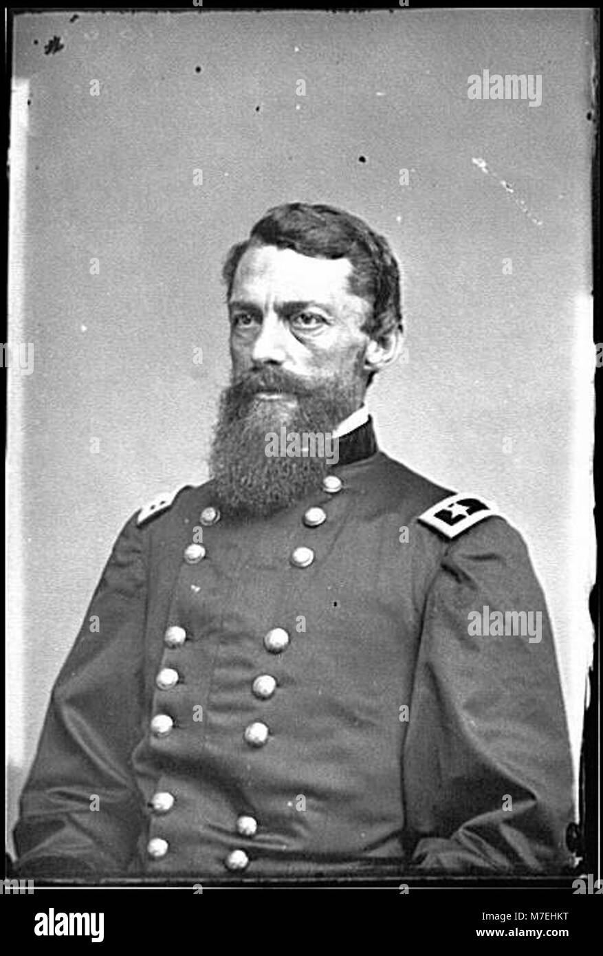 A formal portrait of Major General George Stoneman, a Union officer ...