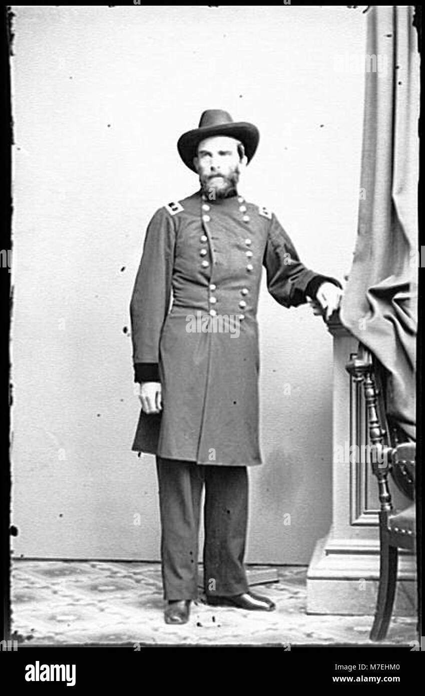This portrait captures Major General Grenville M. Dodge, a prominent ...