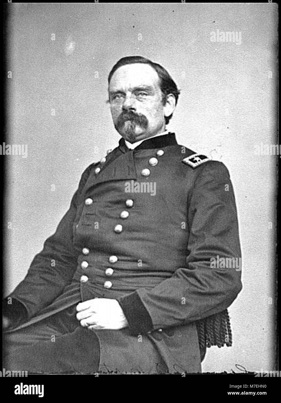 A formal portrait of Major General Peter J. Osterhaus, a Union Army ...