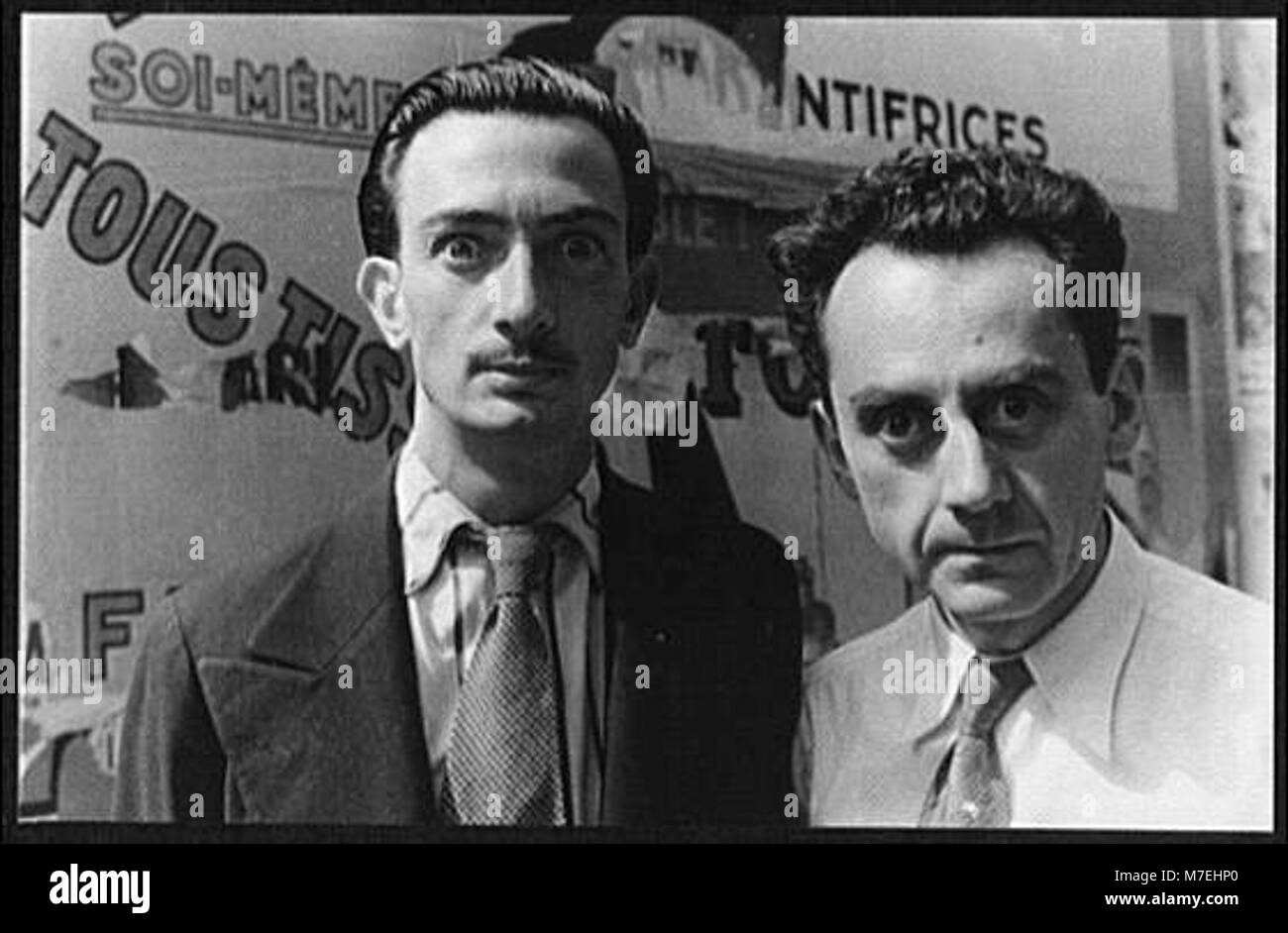 A photograph of artists Man Ray and Salvador Dali taken in Paris ...