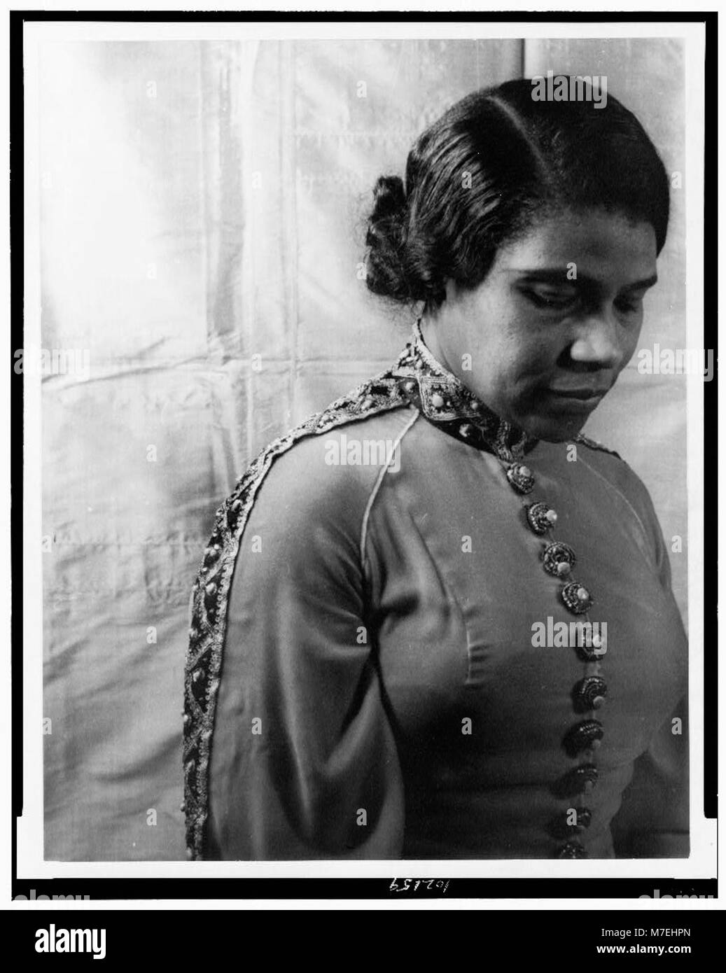A portrait of Marian Anderson, the renowned African-American singer ...