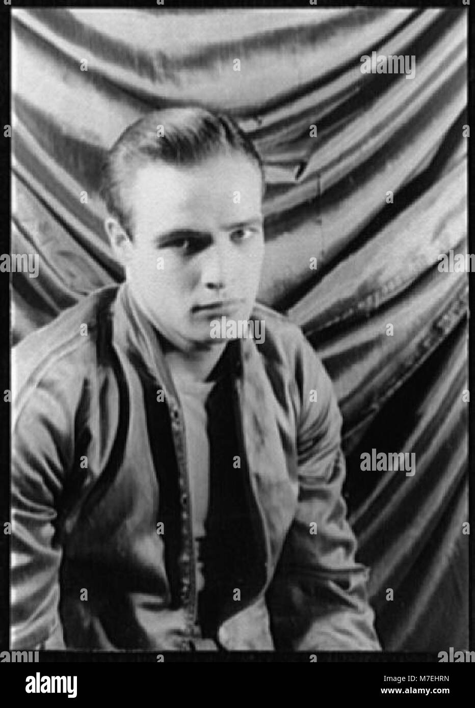 A portrait of Marlon Brando in his iconic role as Stanley Kowalski in ...