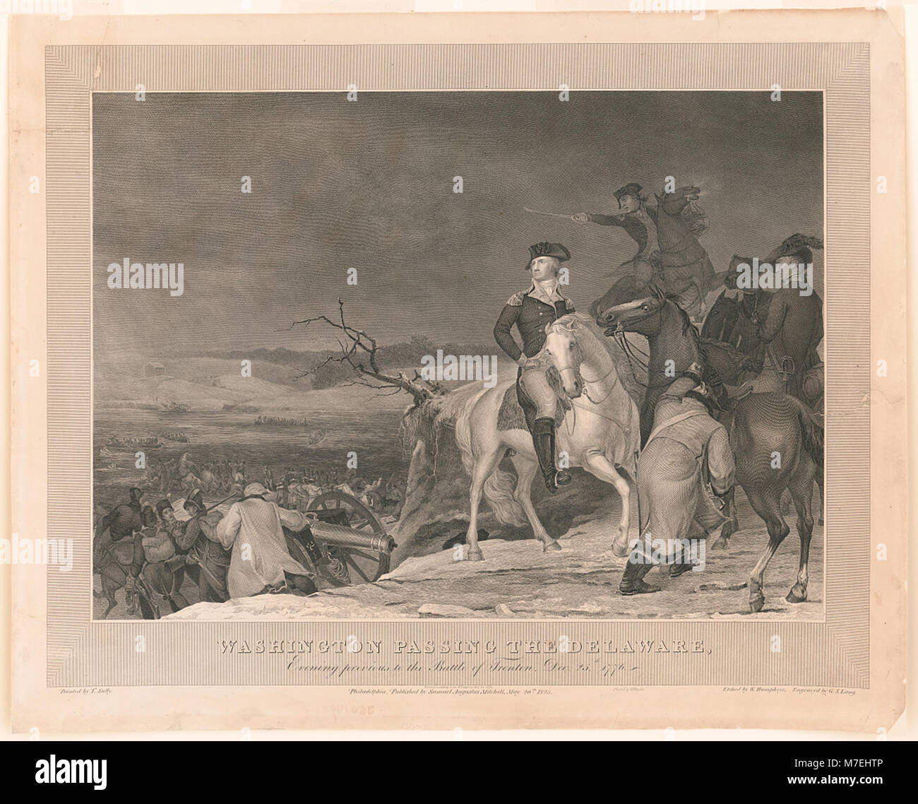 This artwork by T. Sully, depicting George Washington crossing the ...
