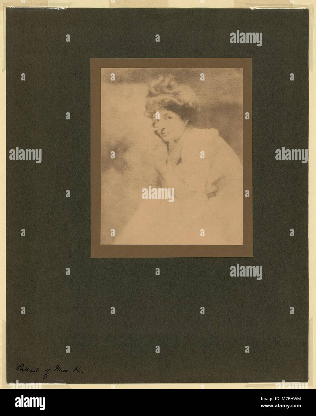This portrait captures Miss K, a historical figure whose identity and ...