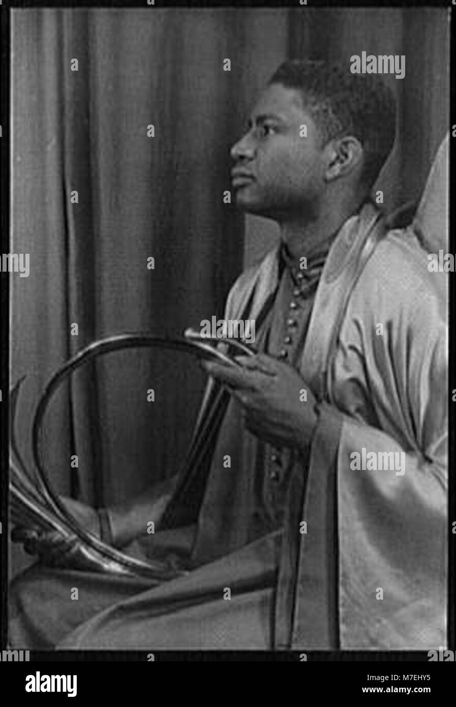 A portrait of actor Ossie Davis portraying Gabriel in the play *The ...