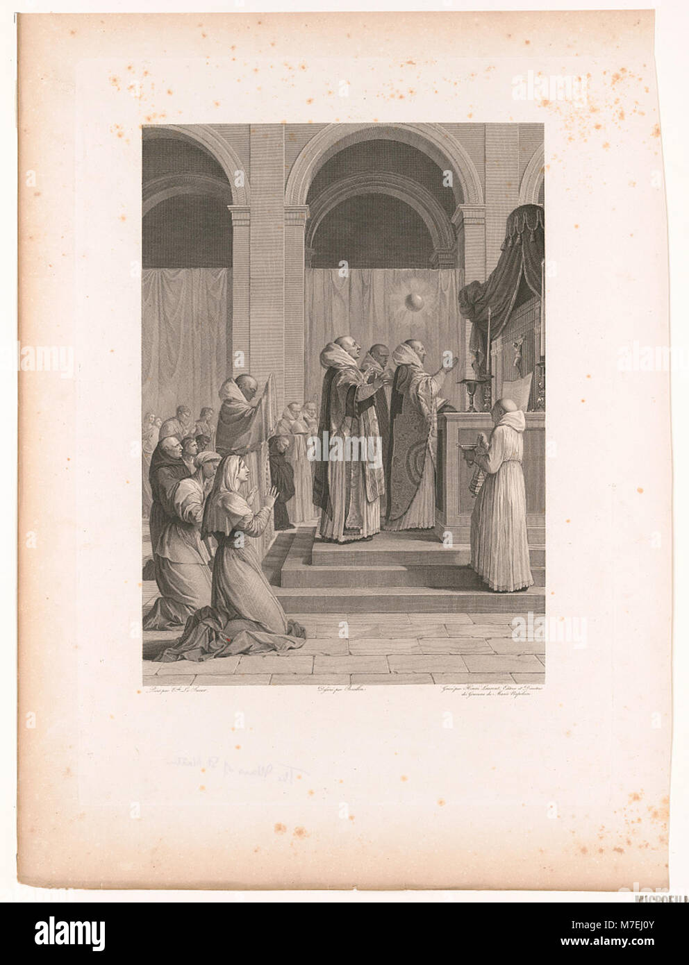 Artistic representation of the Mass of St. Martin, depicting a ...