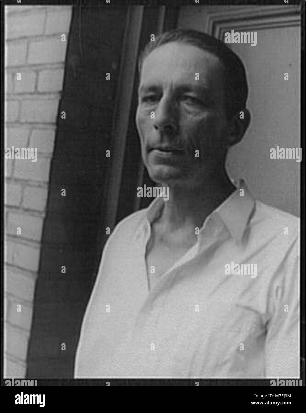 This portrait shows Robinson Jeffers, an American poet known for his ...
