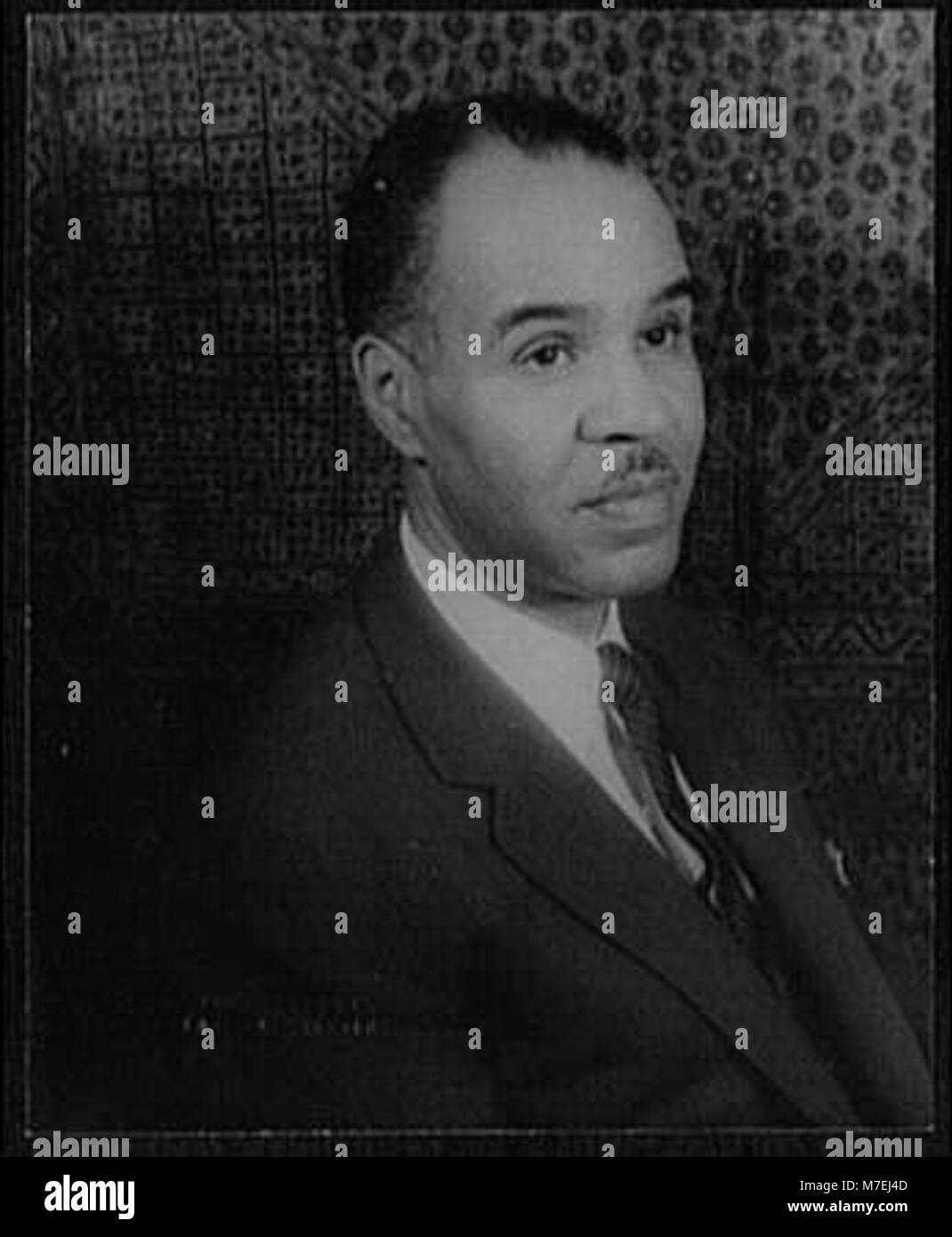 A portrait of Roy Wilkins, a prominent American civil rights leader and ...