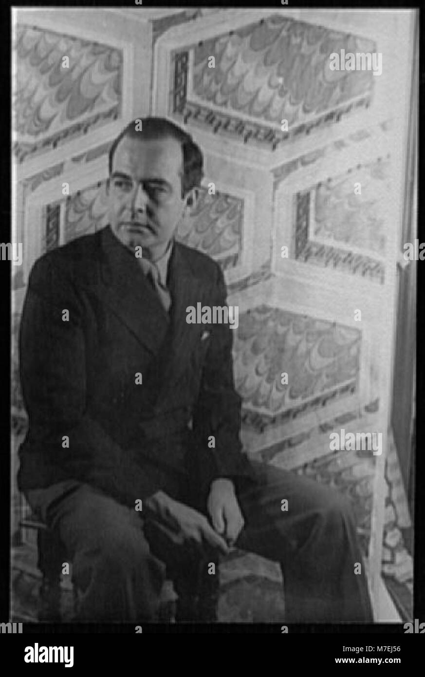 A portrait of Samuel Barber, an American composer known for his ...