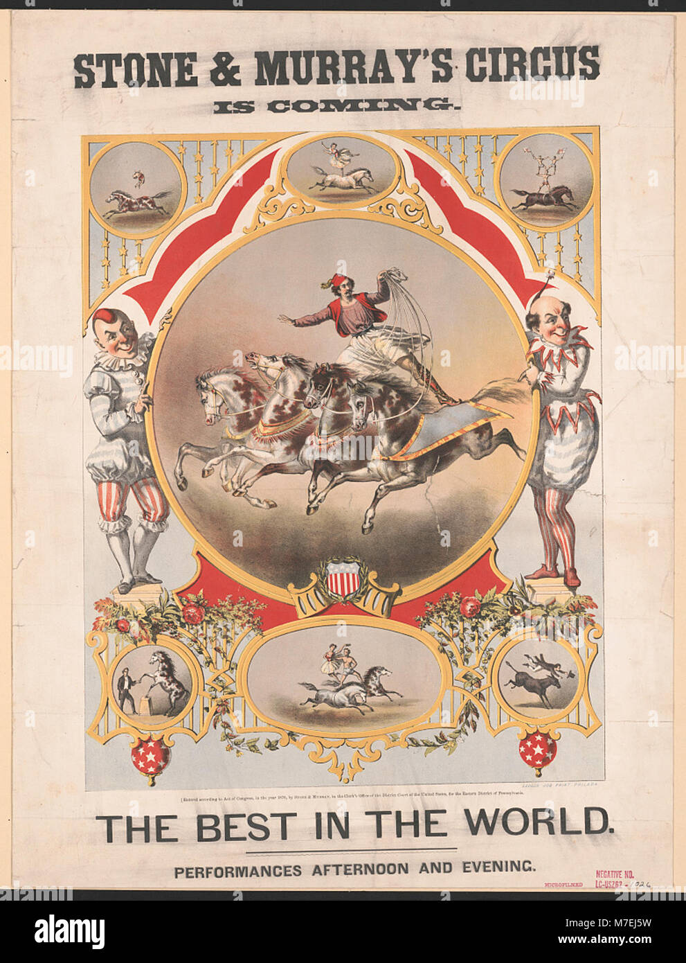 A promotional image announcing the arrival of Stone & Murray's Circus ...