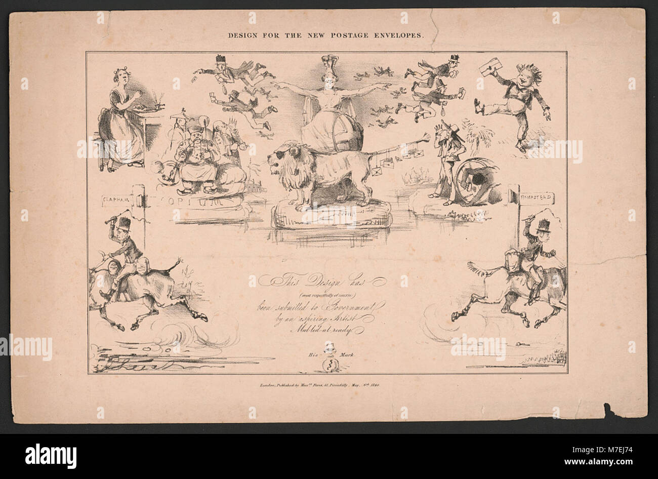 A design concept for new postage envelopes, created by Leech ...