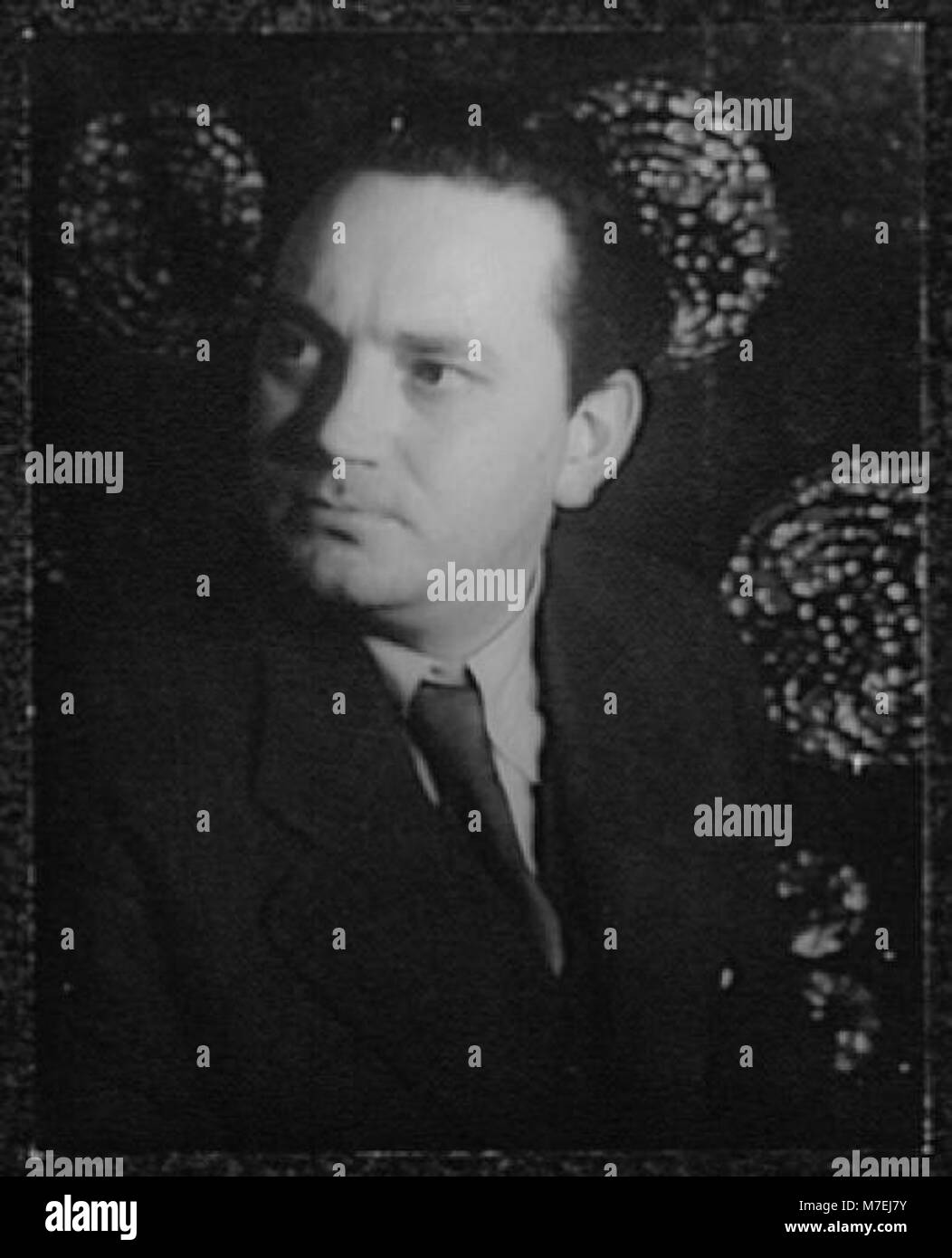 A portrait of Thomas Wolfe, a prominent American writer, captured in ...