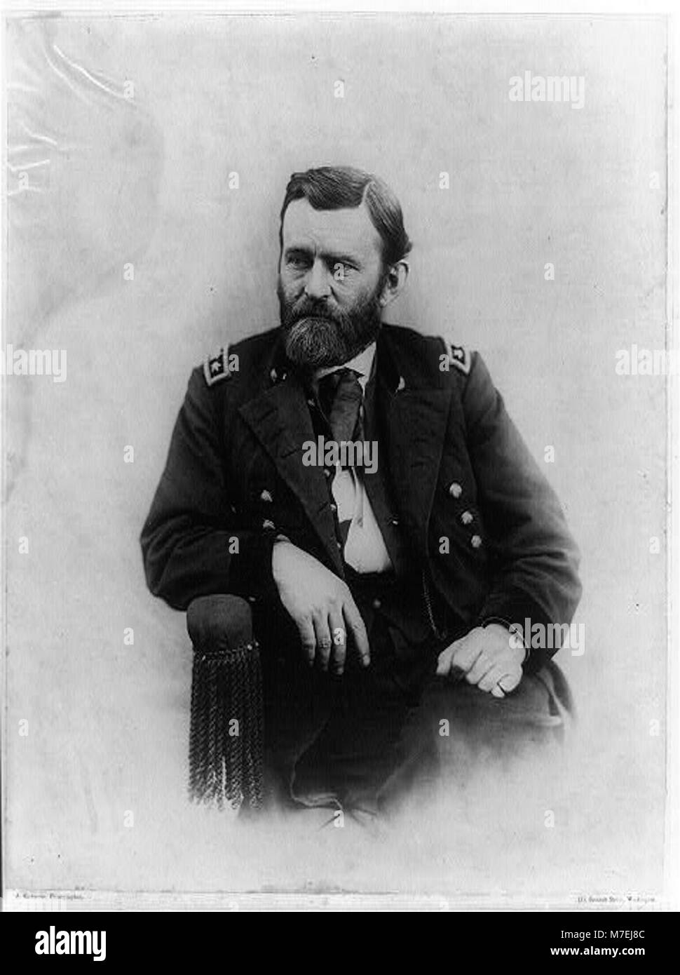 A portrait of Ulysses S. Grant, the 18th President of the United States ...