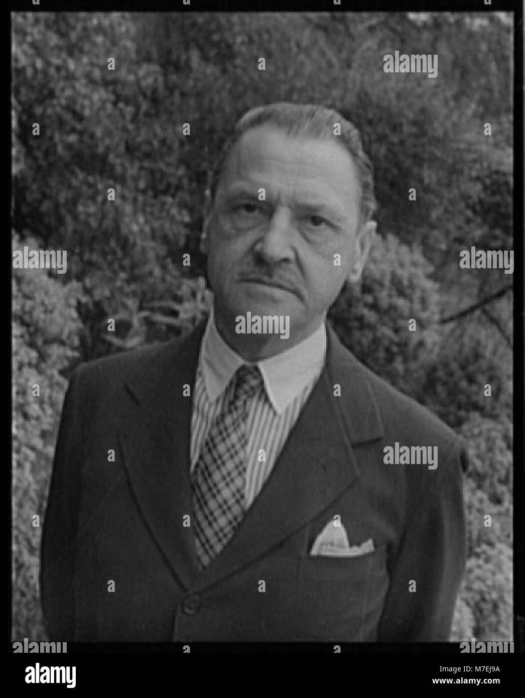 A portrait of W. Somerset Maugham, the renowned British playwright and ...
