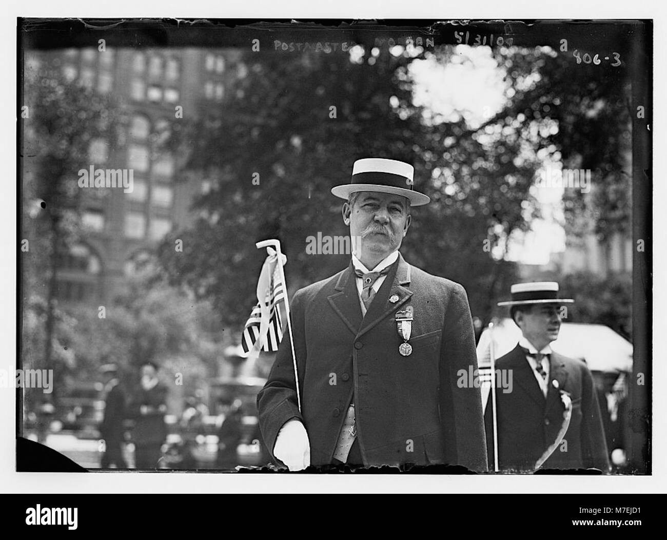 A photograph of Postmaster Morgan from Jersey City, New Jersey, holding ...