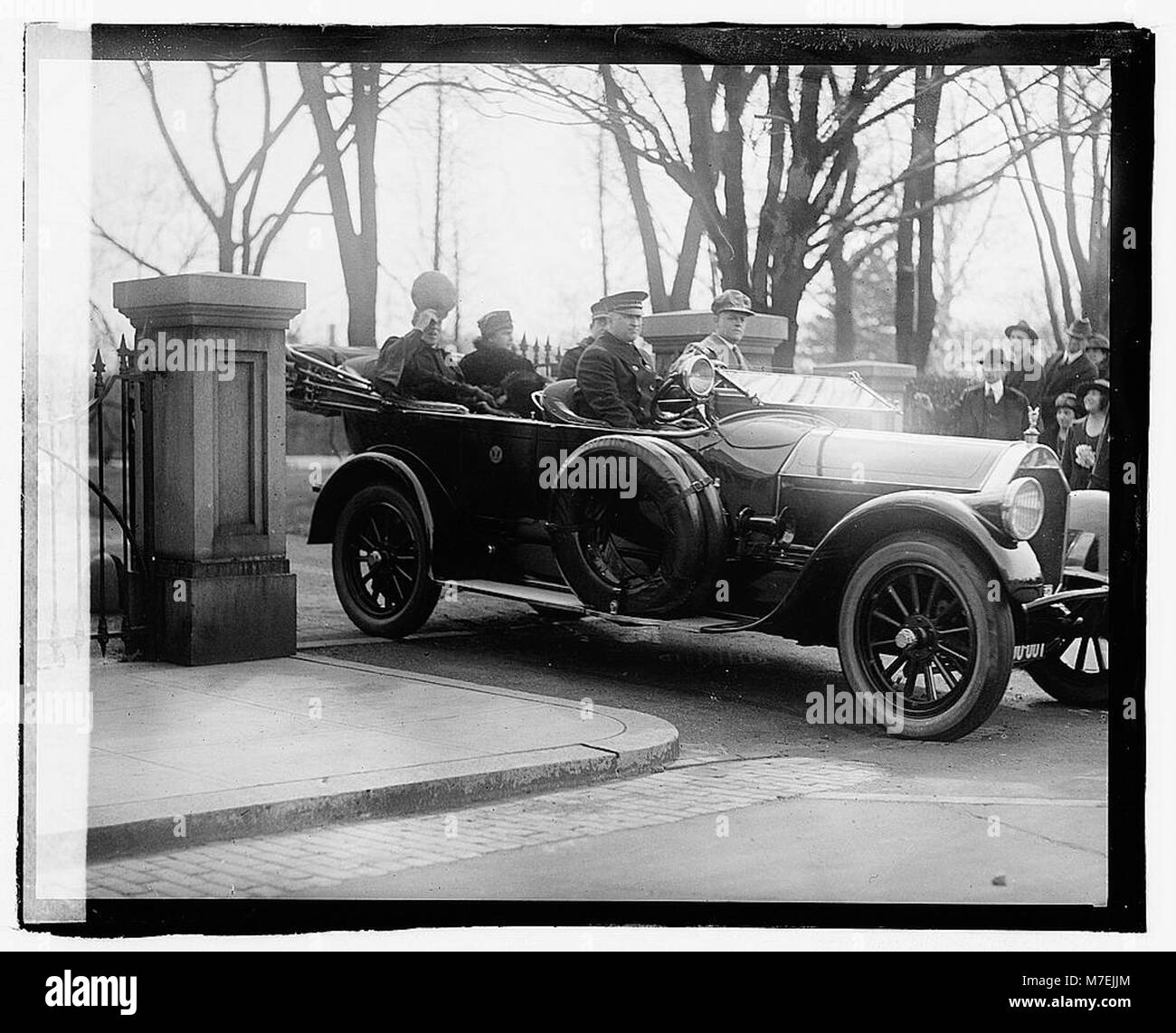 A photograph of President Woodrow Wilson and Mrs. Wilson in an ...