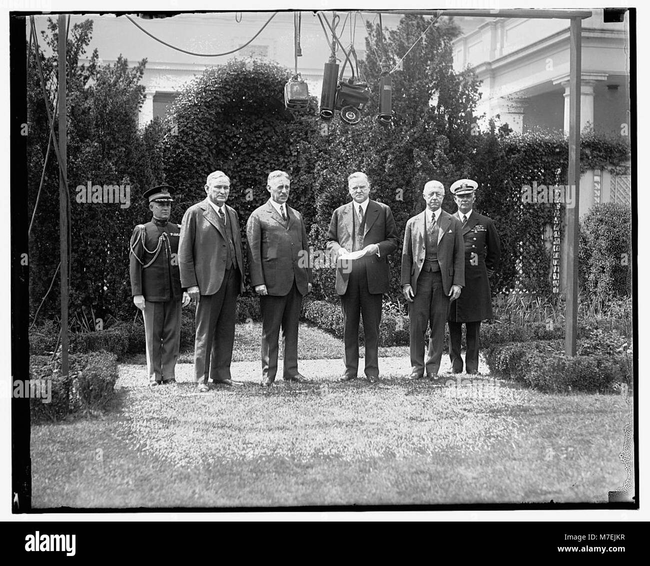 Photograph of President Herbert Hoover with a group of individuals ...