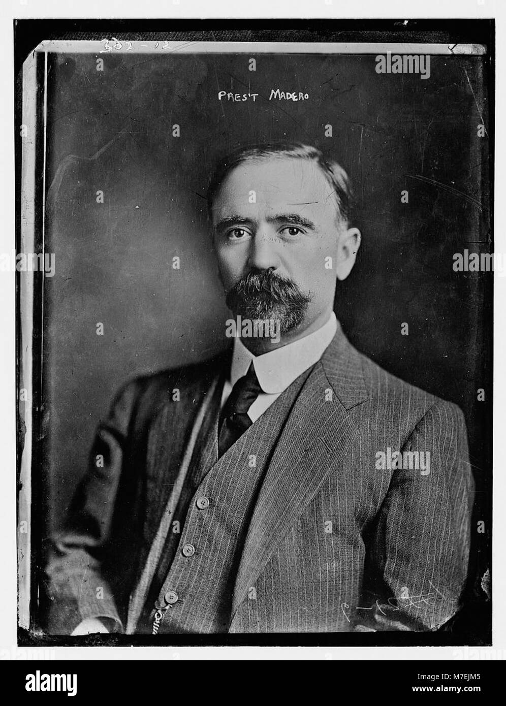 A portrait of President Francisco I. Madero of Mexico, taken during his ...