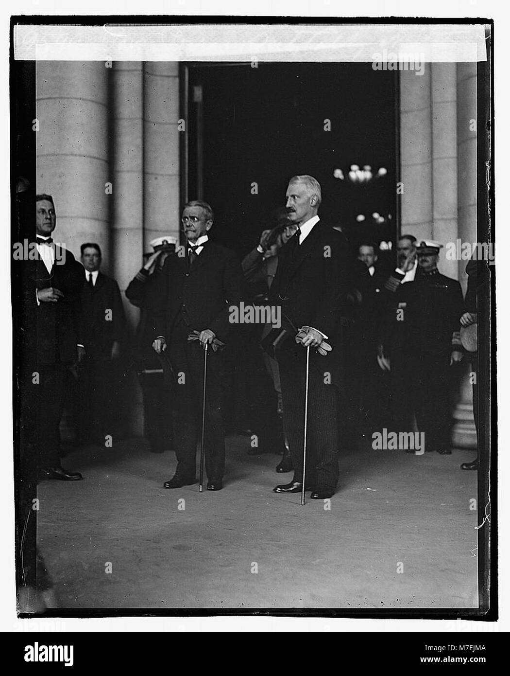 A photograph showing President Porras of Panama with Secretary Colby ...
