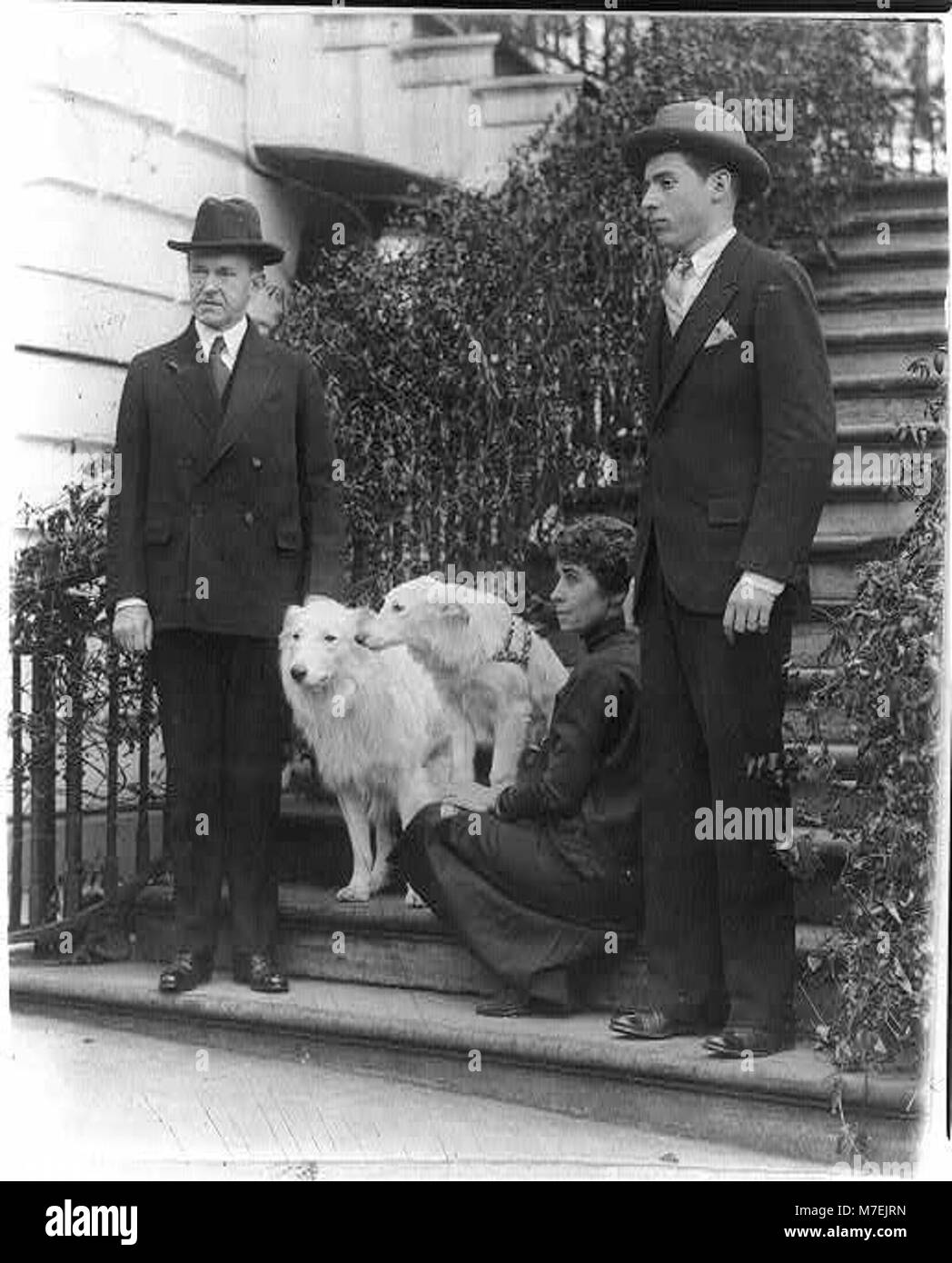 A family portrait of President Calvin Coolidge with his family ...