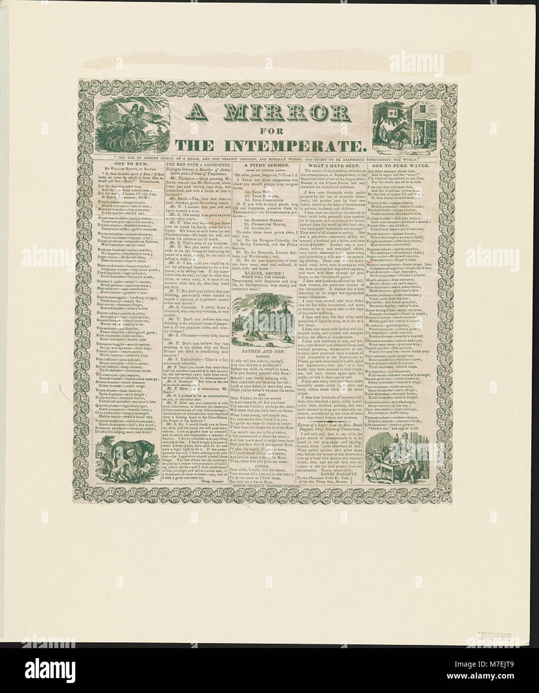 This image presents the illustration 'A Mirror for the Intemperate ...