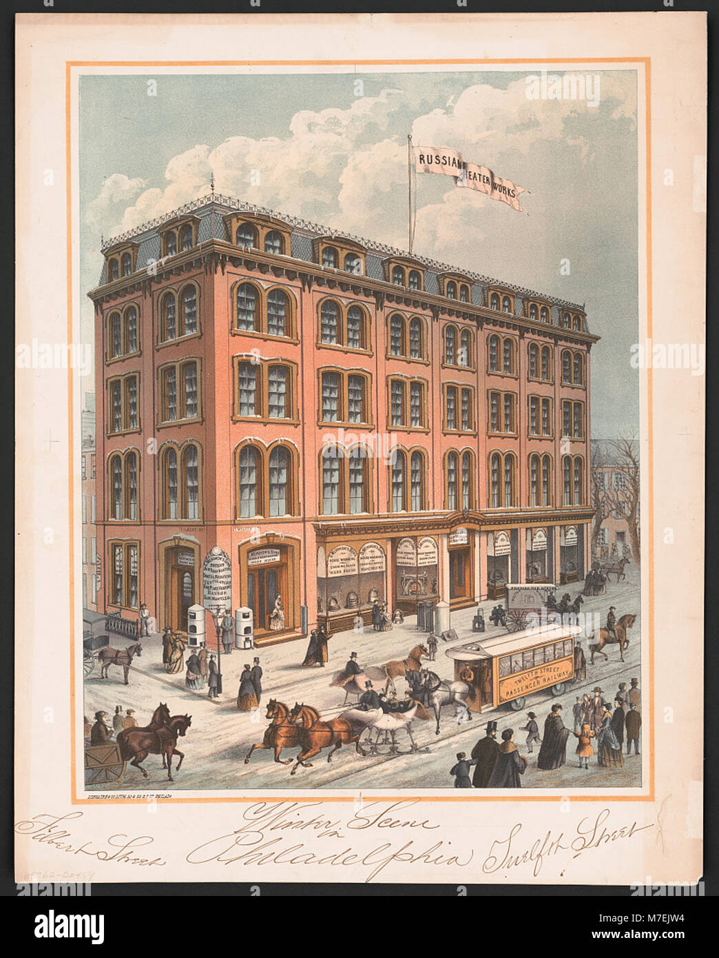 A winter scene in Philadelphia, capturing the city's streets and ...