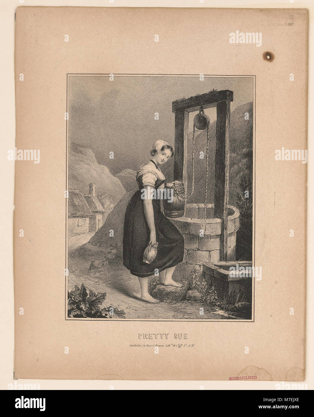 This image, titled 'Pretty Sue,' presents a portrait of a woman named ...