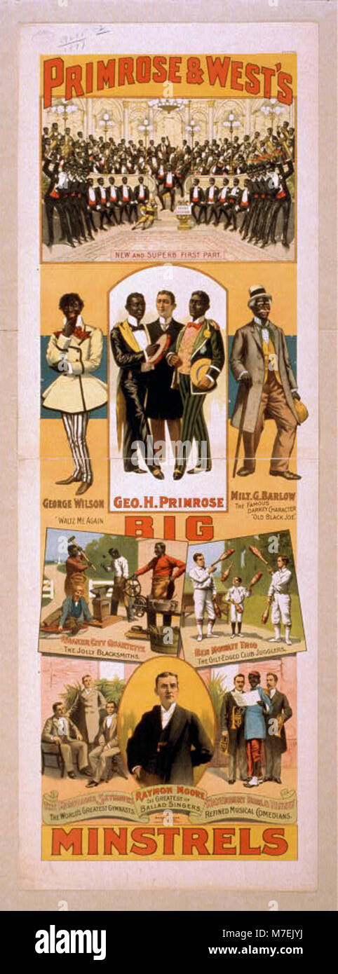 A promotional poster for Primrose & West's Big Minstrels, a popular ...