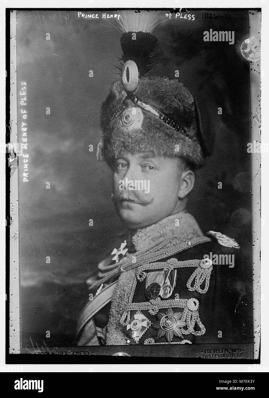 A formal portrait of Prince Henry of Pless, captured in Berlin ...