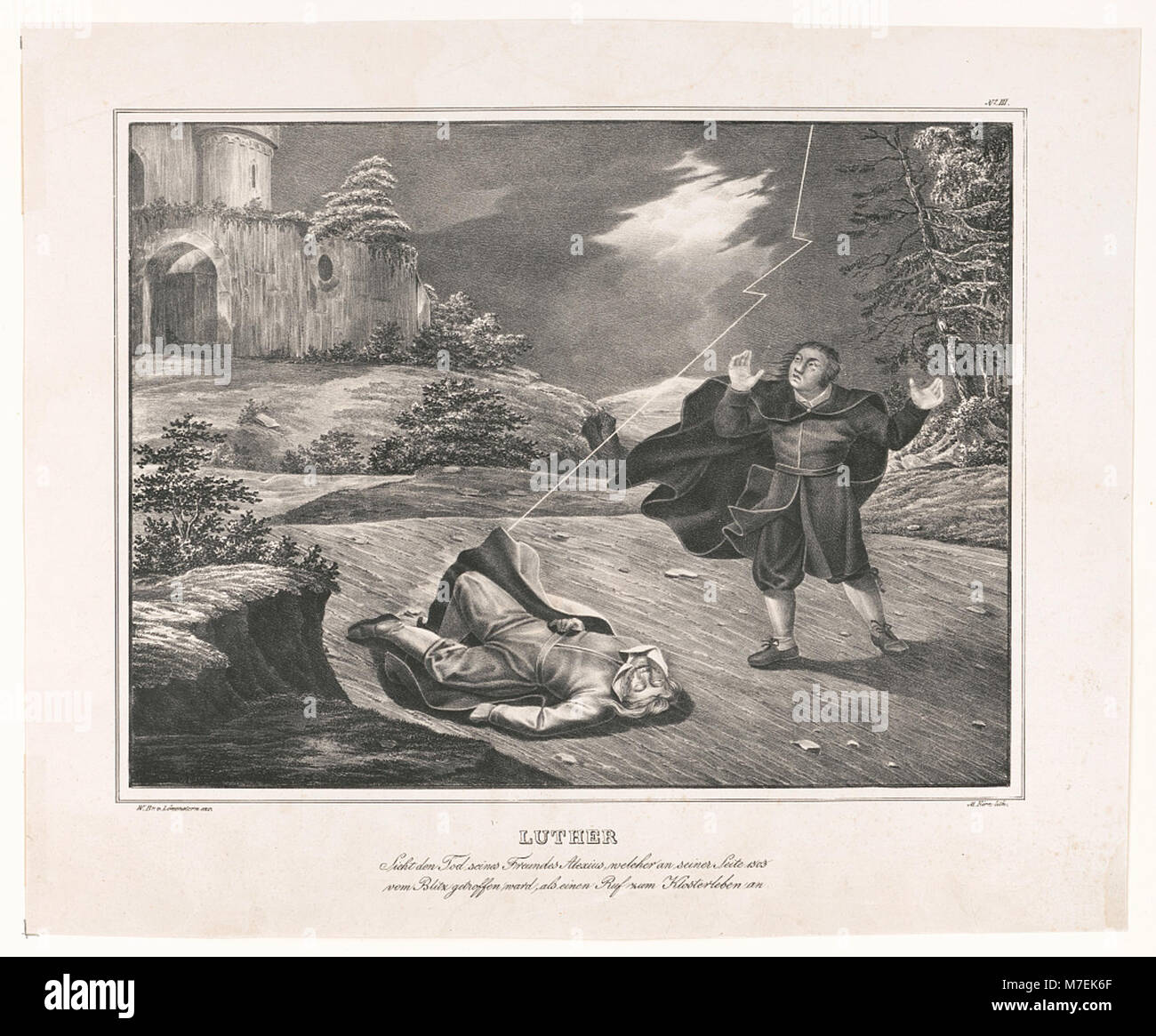 A painting or image depicting the death of Alexius, with a somber tone ...