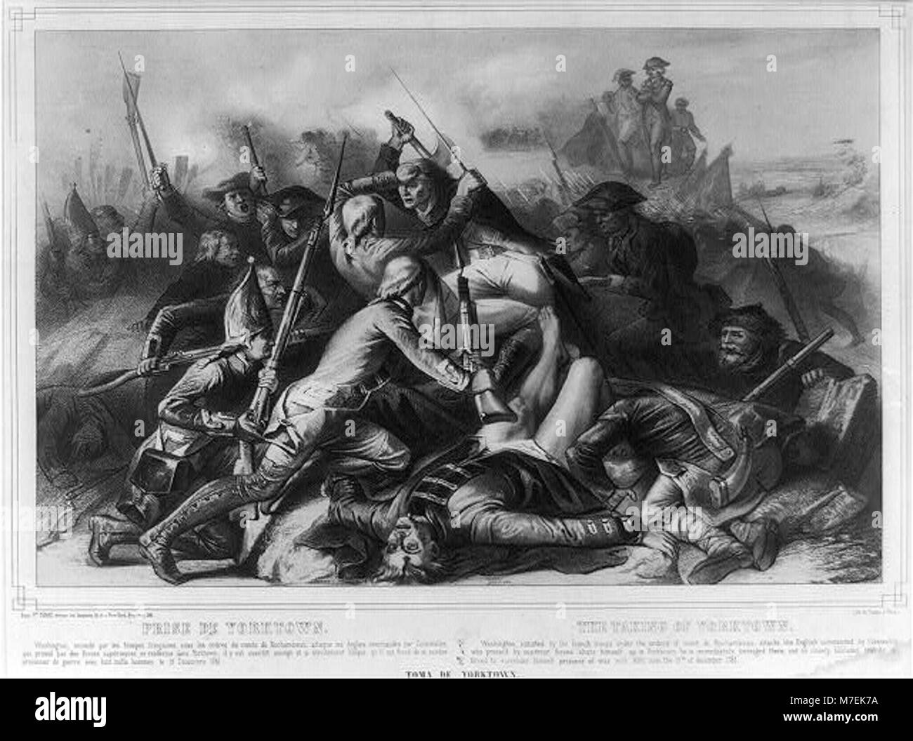 A historical depiction of the Battle of Yorktown, a decisive moment in ...