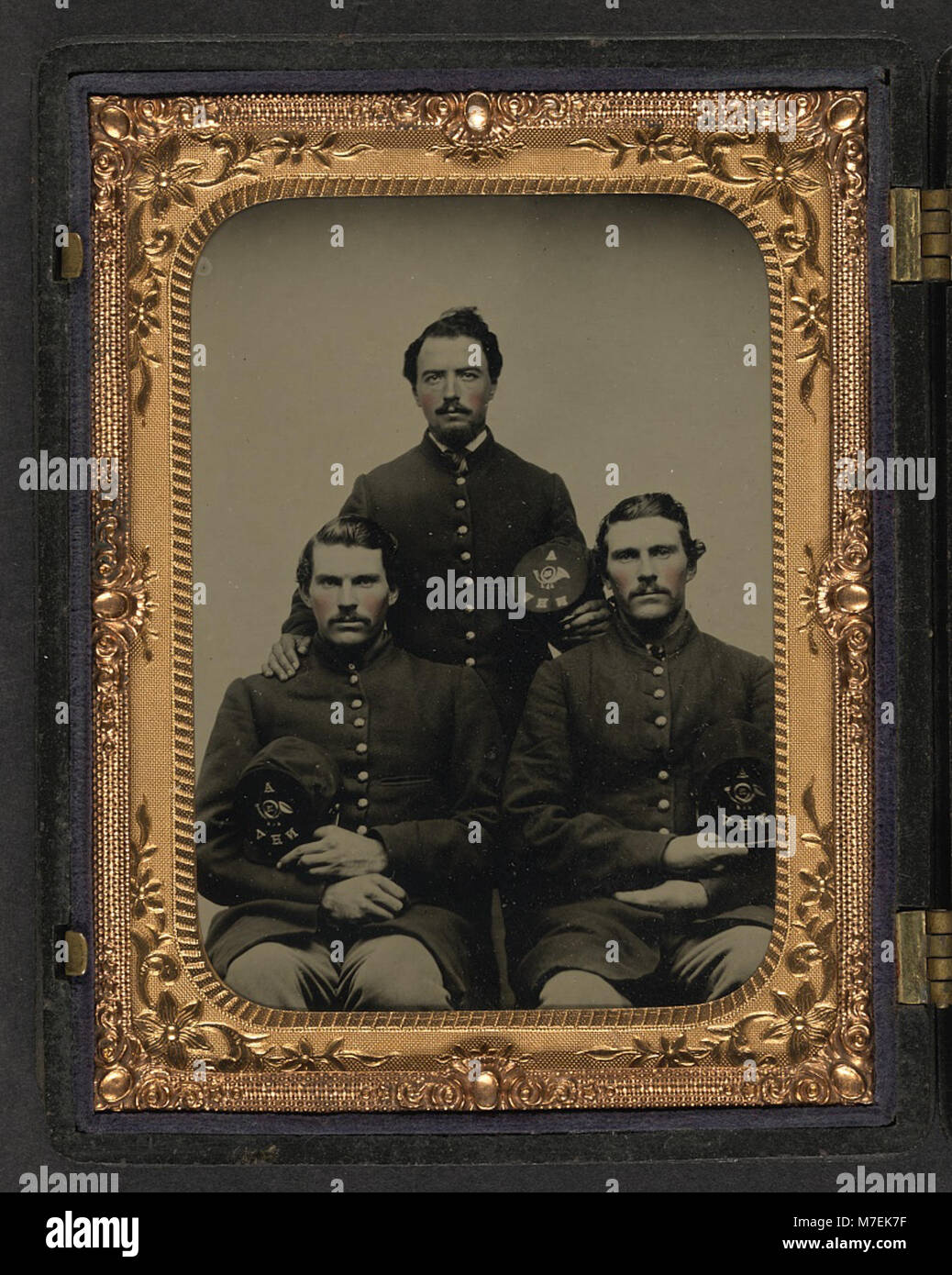 This photograph shows Privates Bartlett and John Ellsworth, twin ...
