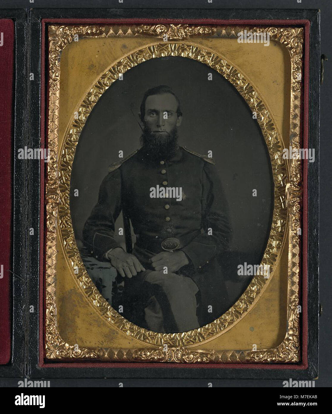 Private William Taylor, a member of the Union army, photographed in his ...