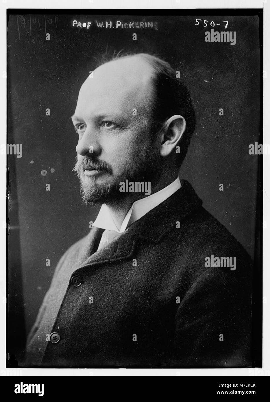A formal photograph of Professor W.H. Pickering, an influential figure ...