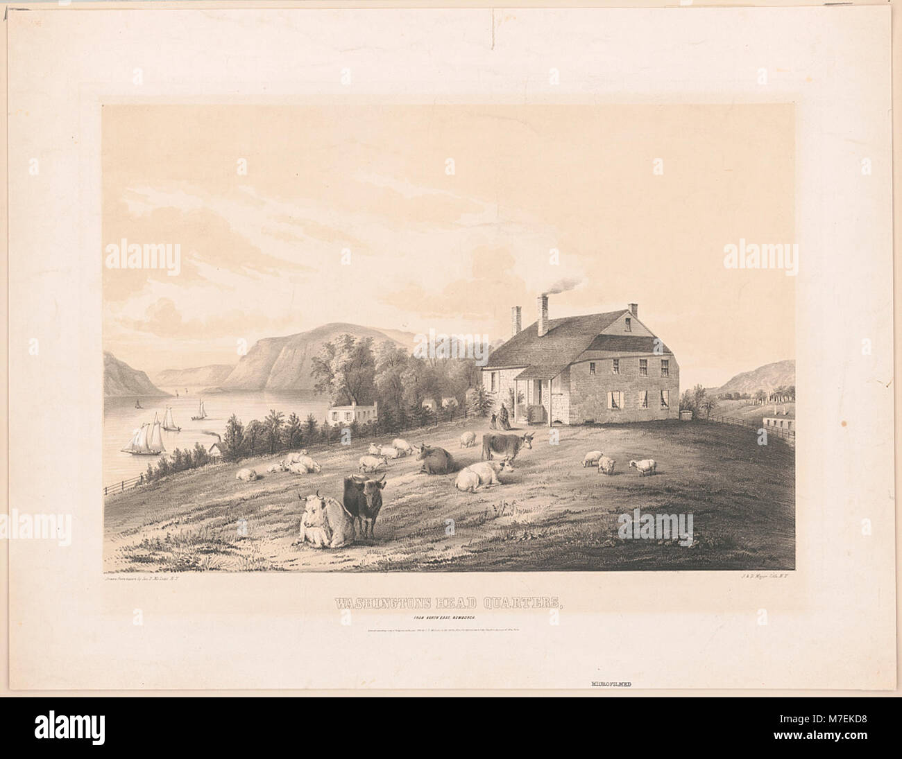 A photograph showing George Washington's headquarters from the ...