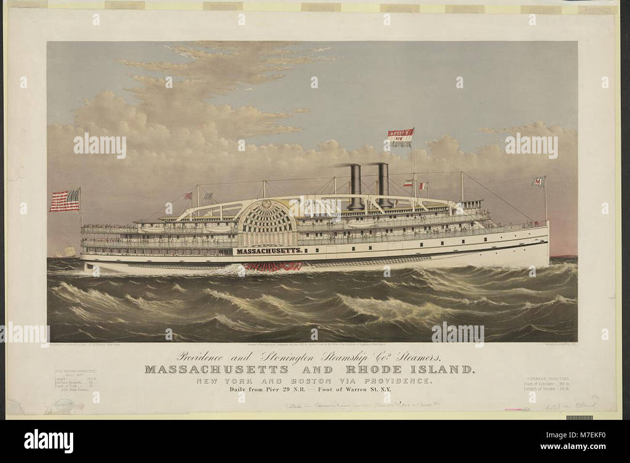This photograph features steamers from the Providence and Stonington ...