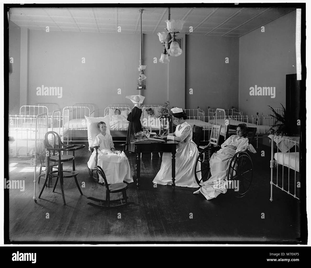This image shows the interior of Providence Hospital, depicting the ...
