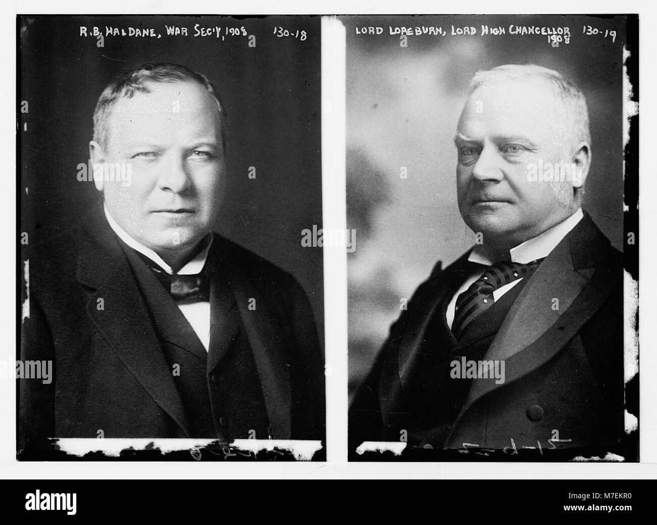 A portrait bust of R.B. Haldane, the British War Secretary in 1908 ...