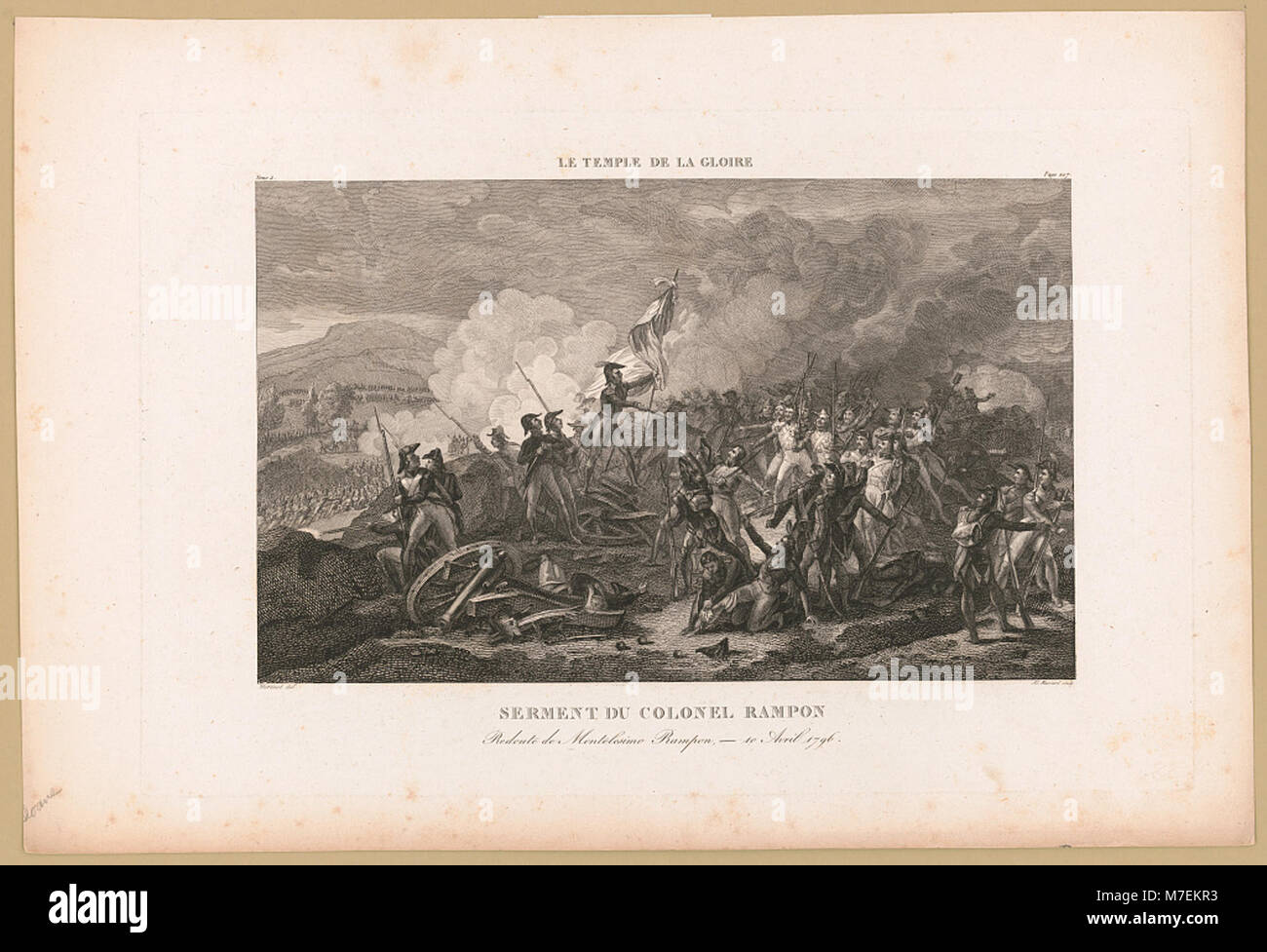 The oath of Colonel Rampon, a key moment in military history, captured ...