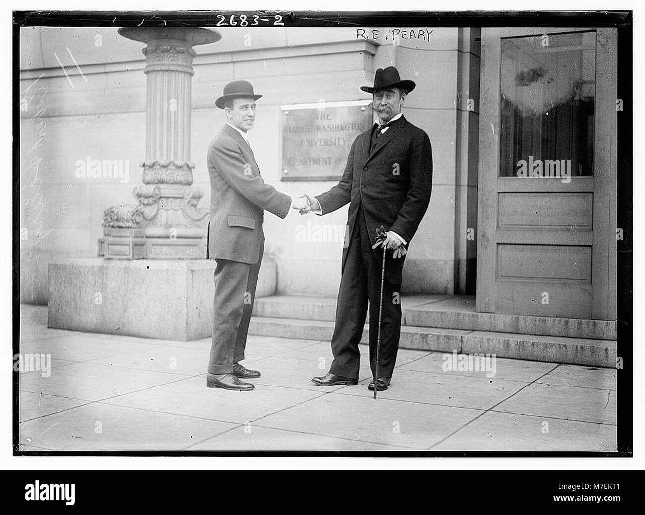 A photograph of Robert E. Peary, an American explorer known for his ...