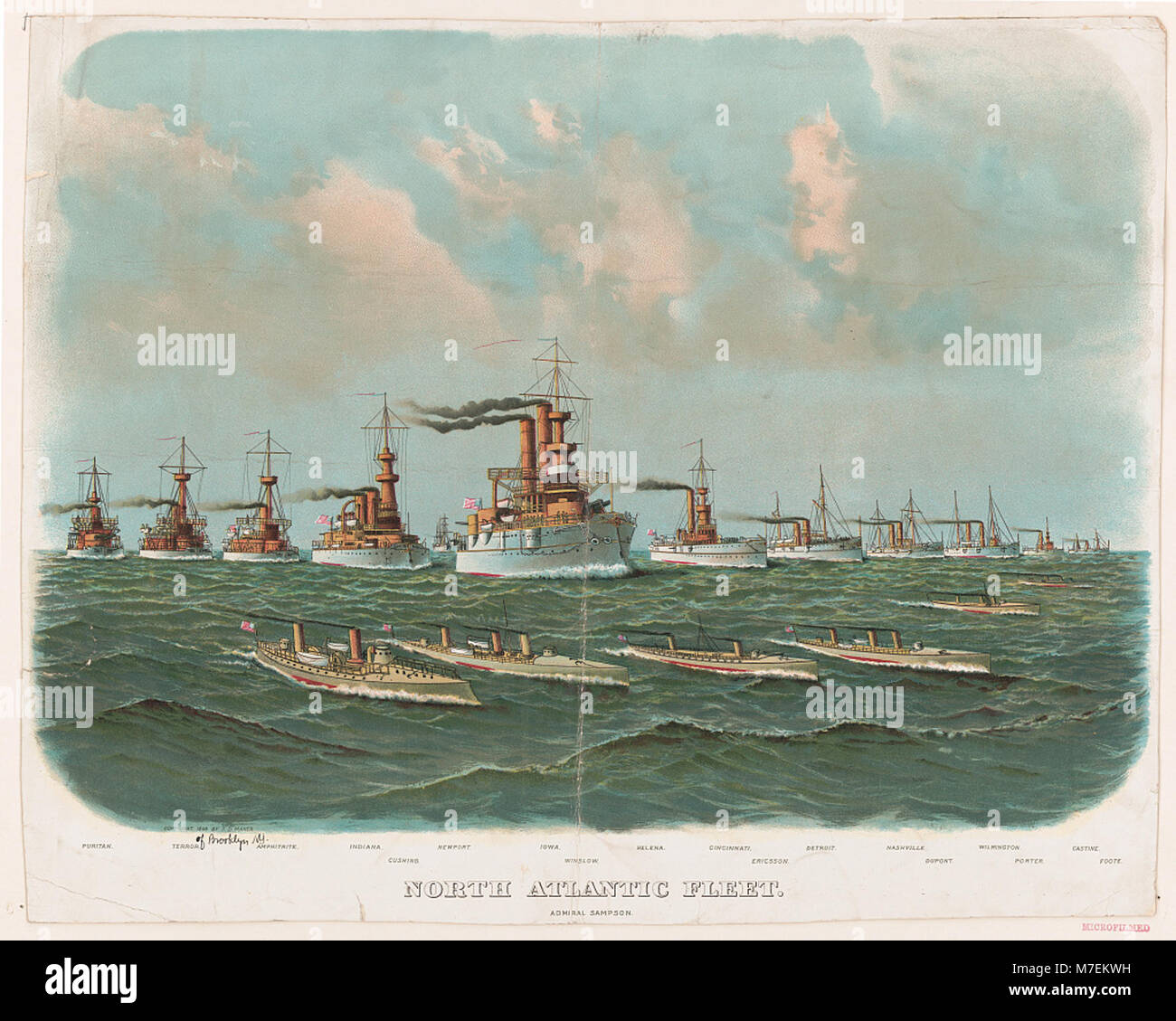 A photograph of the North Atlantic fleet, showcasing military ships in ...