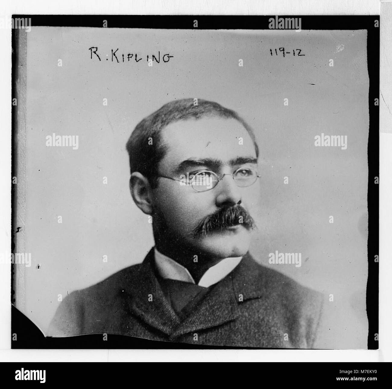 A bust of Rudyard Kipling, showcasing the famed English author of works ...