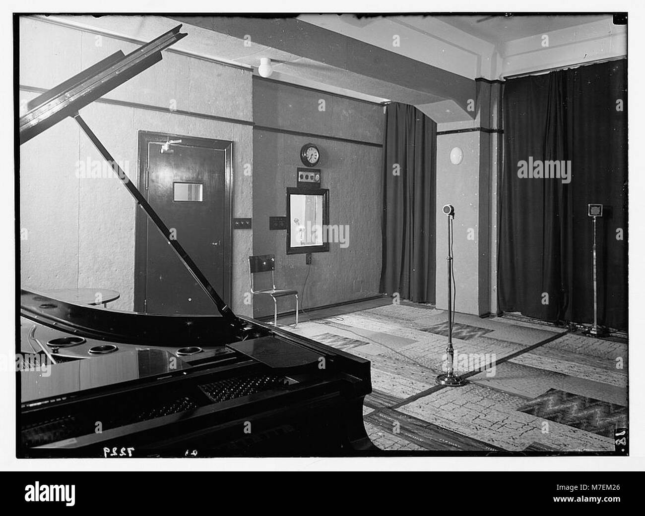 An image showing the radio studio at the southeast corner of a large ...