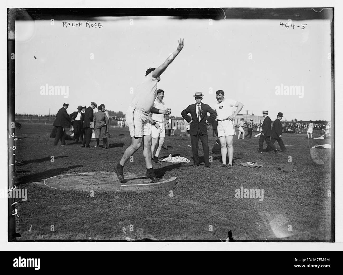 A photograph of Ralph Rose, an American athlete known for his hammer ...