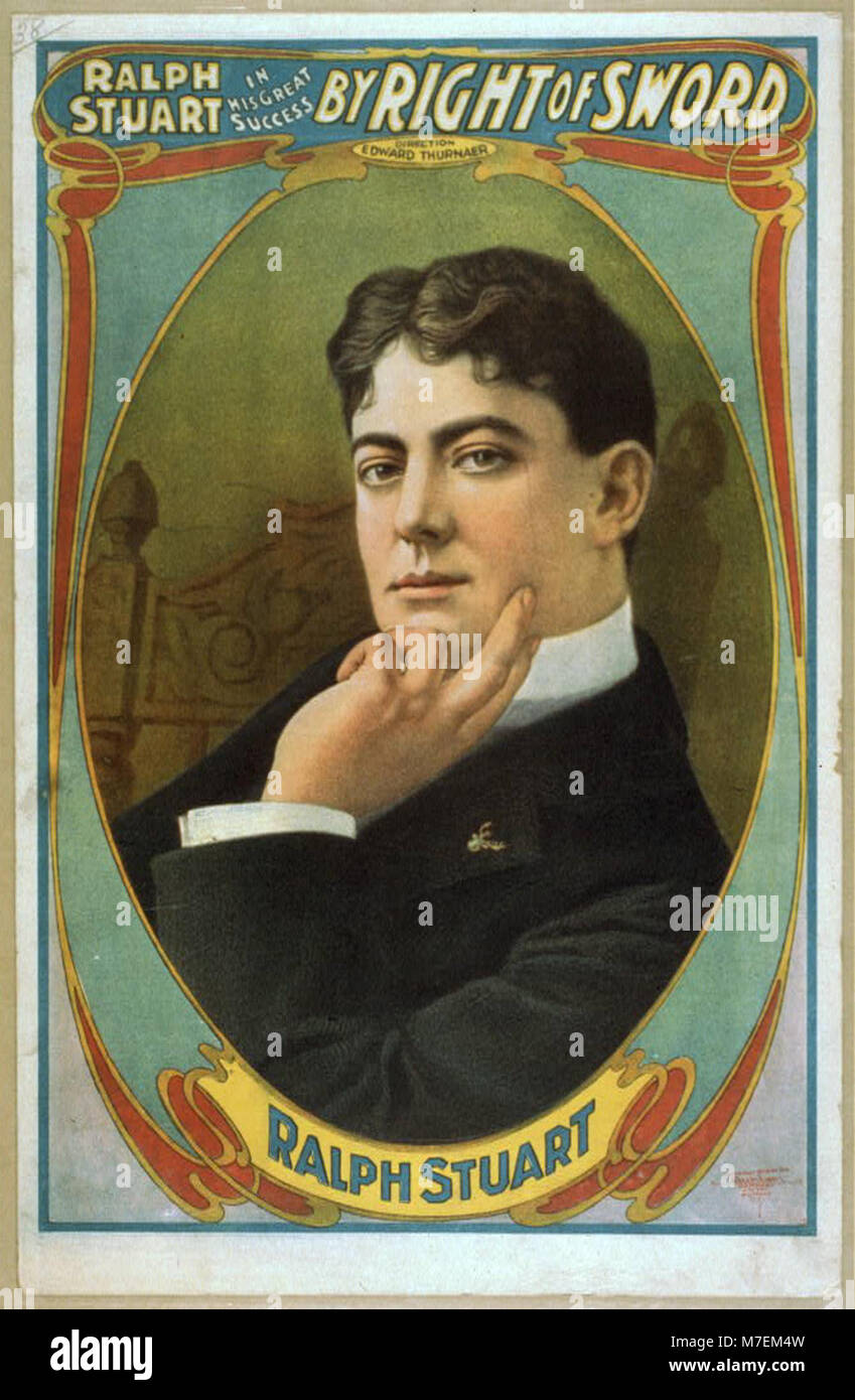 Ralph Stuart, an actor, depicted in a moment from his success in the ...