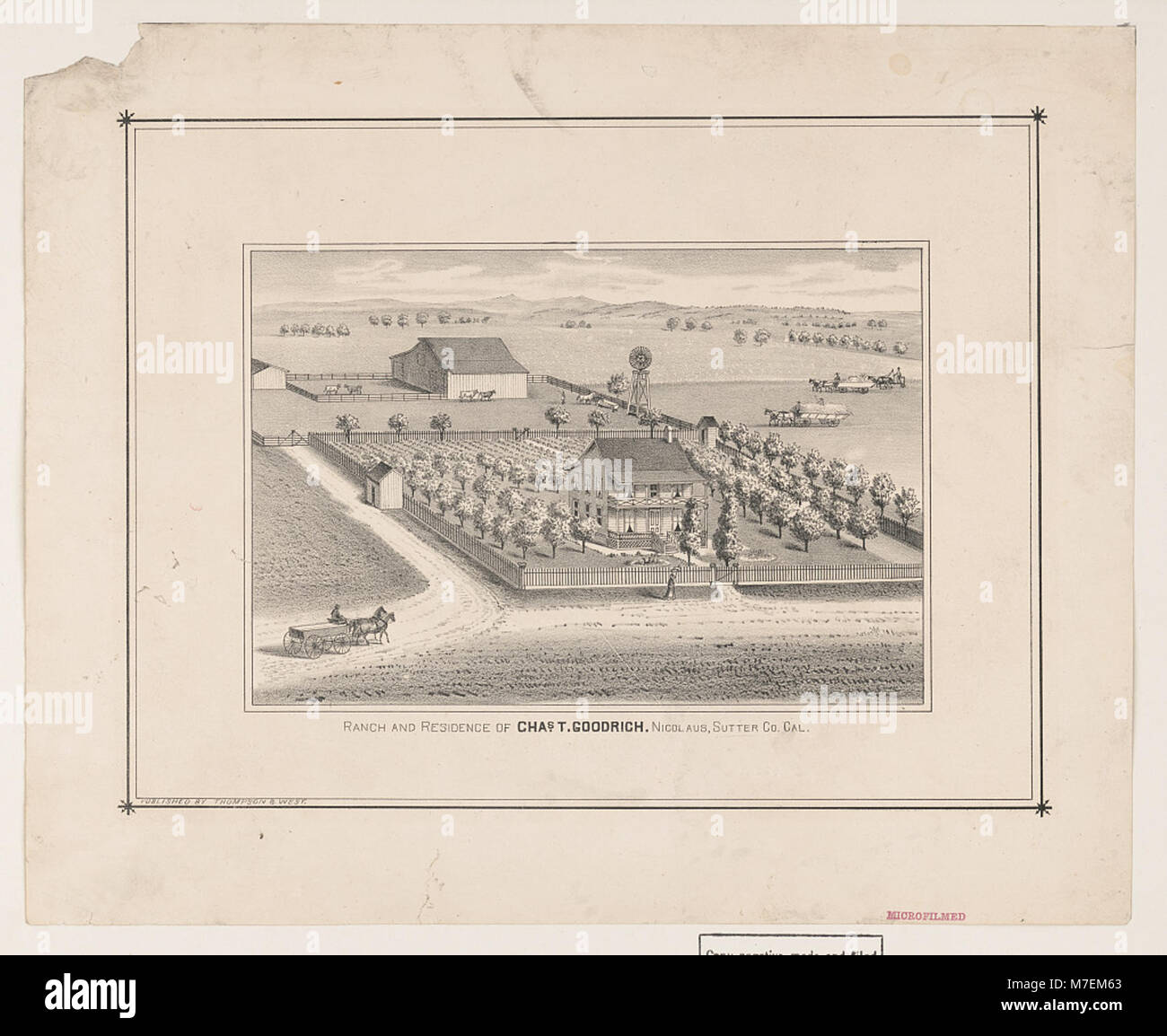 The ranch and residence of Chas. T. Goodrich, located in Nicholas ...