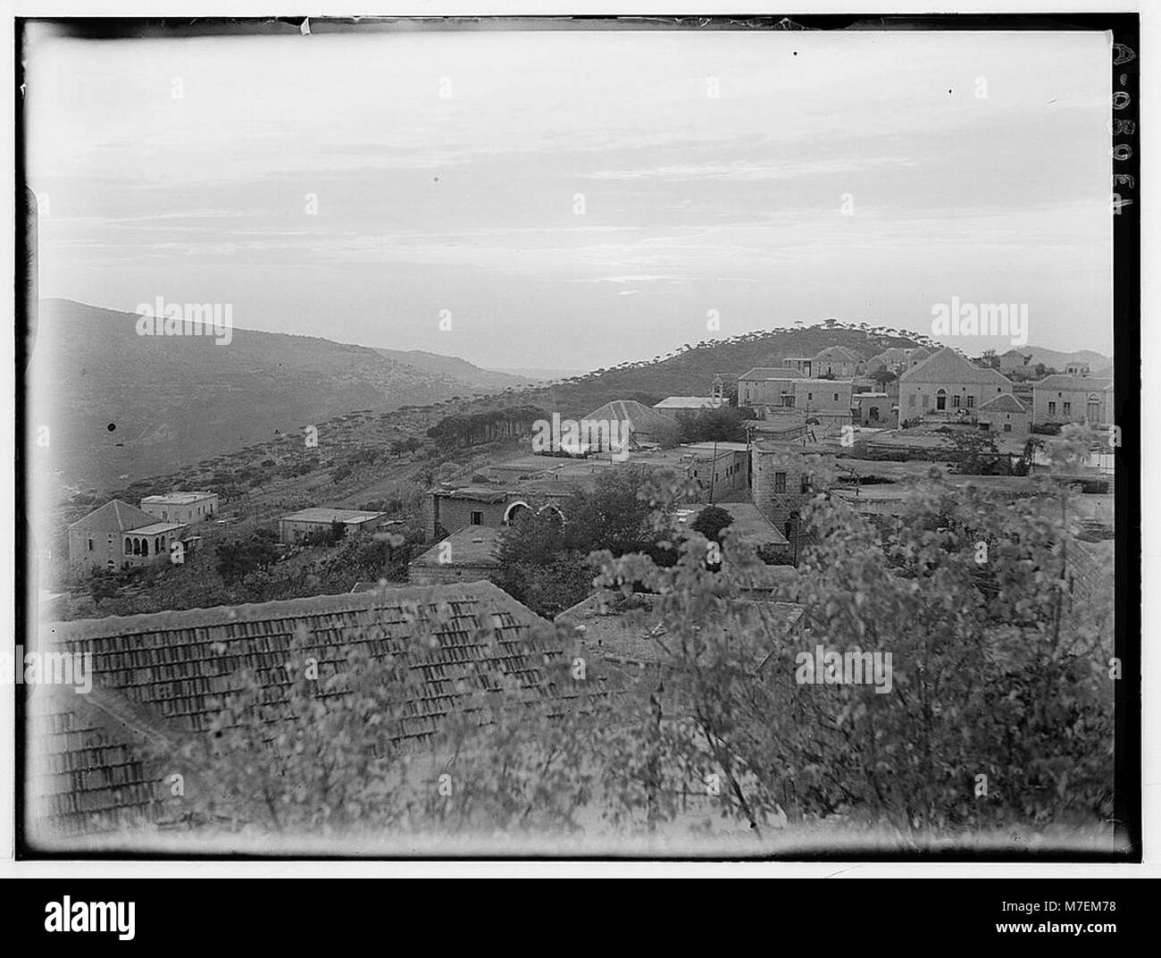 A photograph of the village of Ras-el-Matn, taken from the school ...