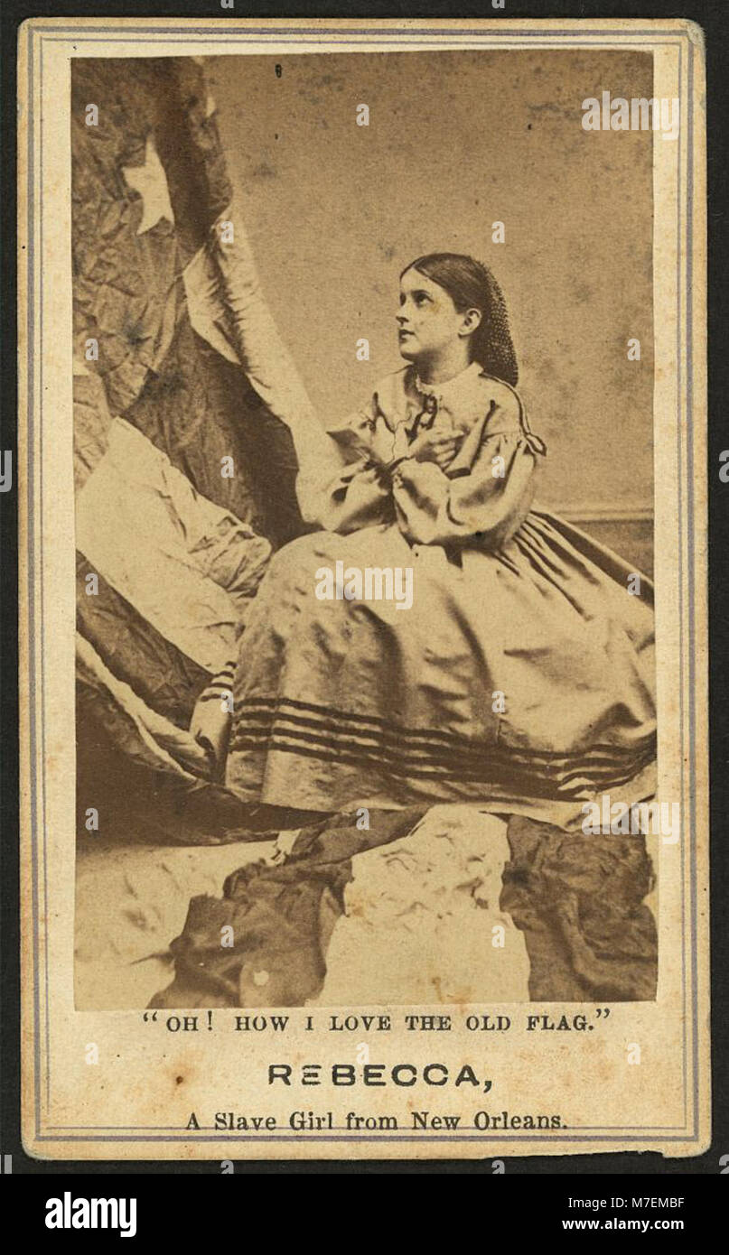 A portrait of Rebecca, a slave girl from New Orleans, taken by ...