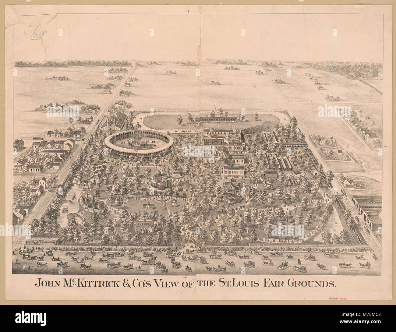 A photograph of the St. Louis fairgrounds, taken by John McKittrick ...