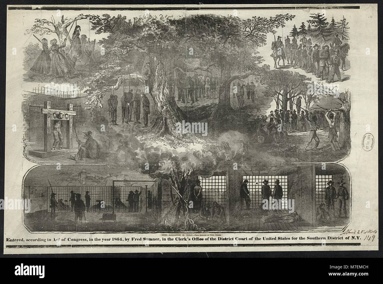 Rebel barbarities in Texas-from sketches by Fred. Sumner - Harley, del ...